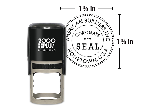 stampersDIRECT - 2000 Plus® PrintPro™ R40 Self-Inking Round Stamp