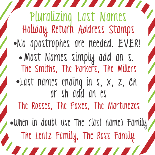 stampersDIRECT - The Ultimate Guide to Pluralizing Last Names for ...
